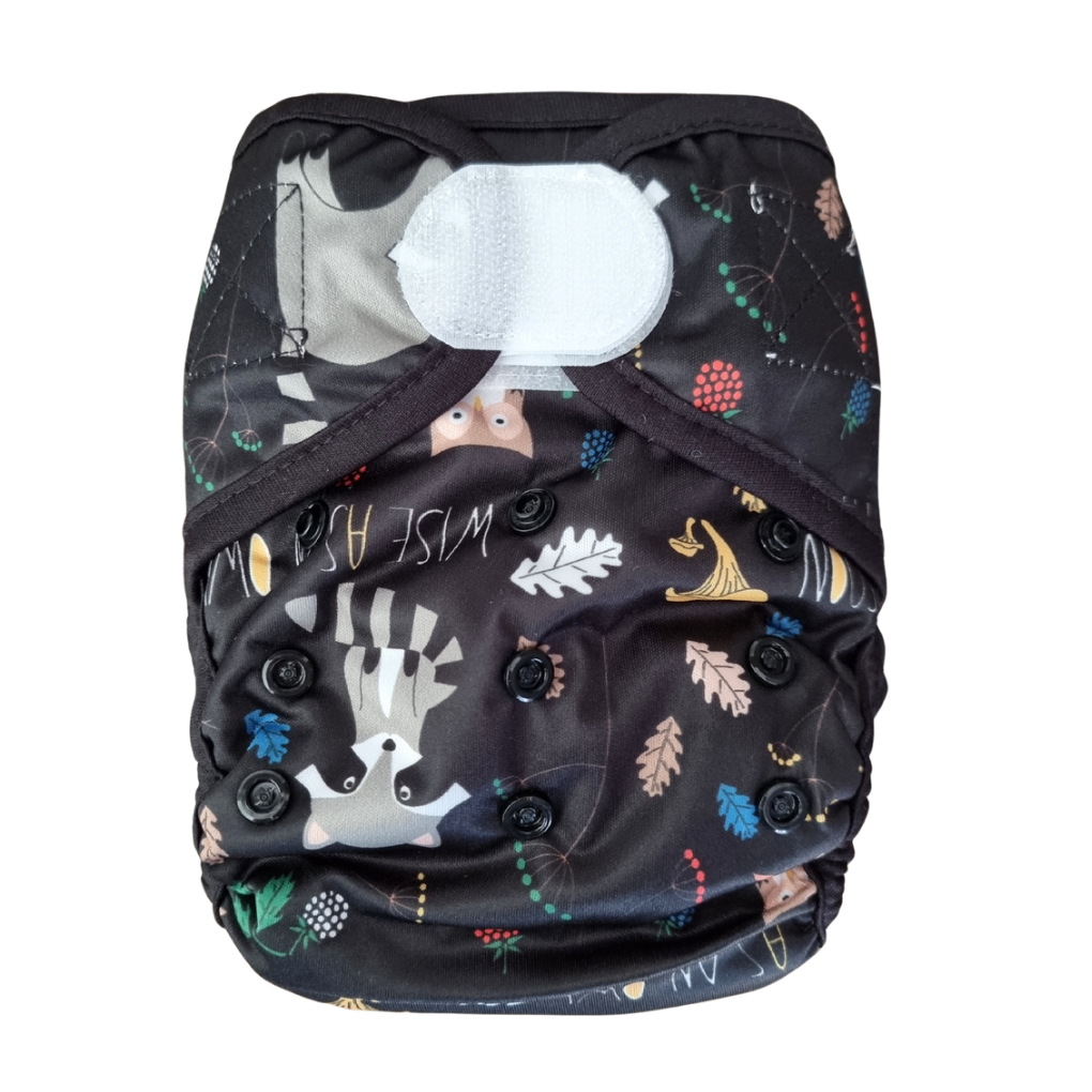 Basic Double Gusset Nappy Covers - Wild as a Raccoon – Clever Wee Fox